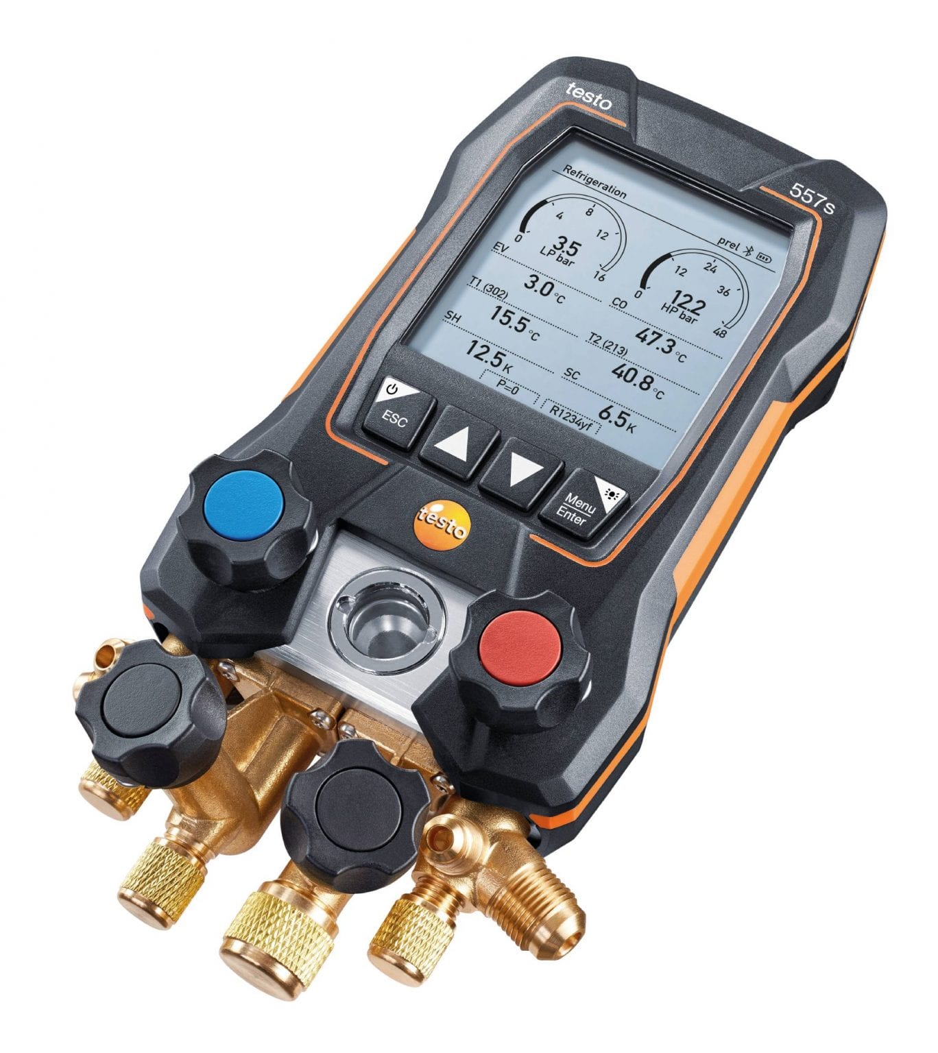 testo 557s Smart Vacuum Kit with filling hoses - Smart digital manifold ...